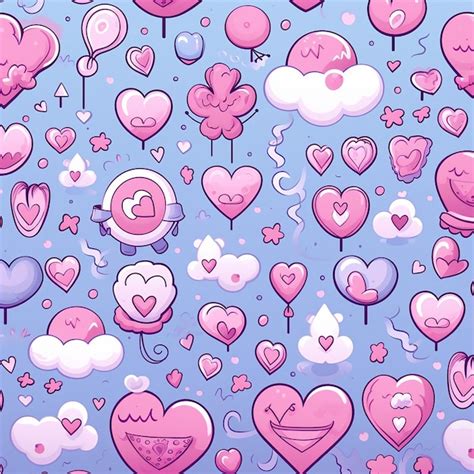Premium Photo Lovely Valentine Patterns Cute Seamless Background Pattern