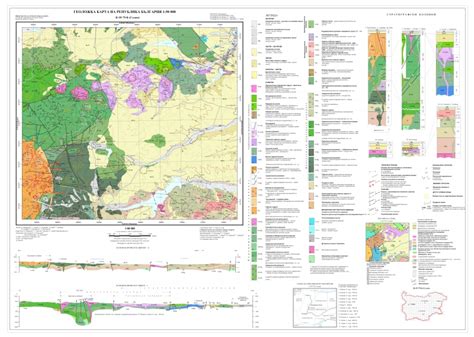 K 35 075 Б Сусам Геоложка карта на република България Геологический портал Geokniga