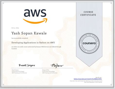 Completed Aws Python Course On Coursera Yash Kawale Posted On The Topic Linkedin