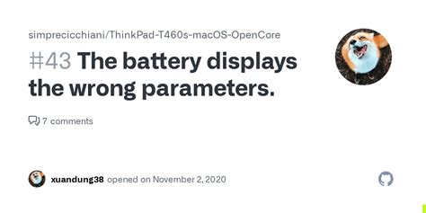 The Battery Displays The Wrong Parameters Issue Simprecicchiani ThinkPad T S MacOS