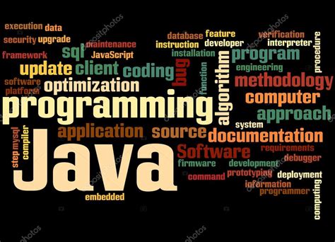 Programaci N Java Concepto De Nube De Palabras Foto De Stock