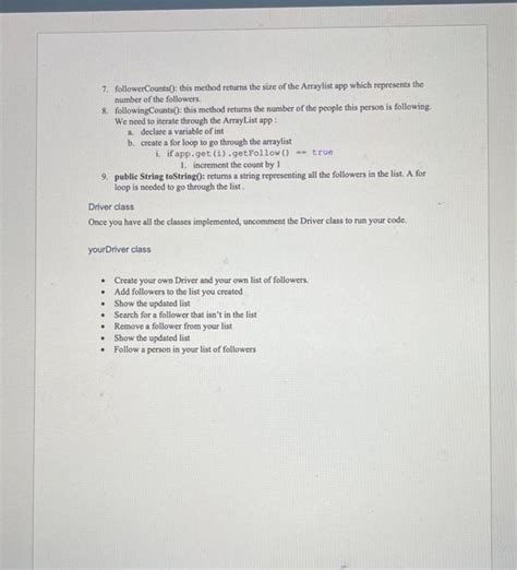 Solved Social Media App Objectives Apply Arraylist To Solve