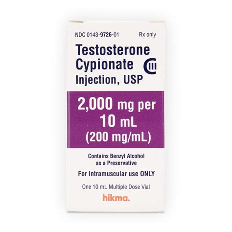 Testosterone Cypionate 200mg Ml Injection 10ml Mdv Mcguff