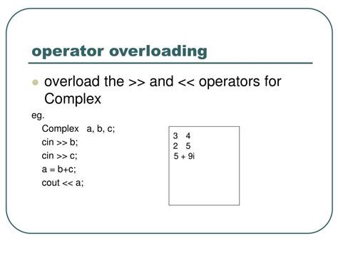 Ppt Operator Overloading Powerpoint Presentation Free Download Id3484284