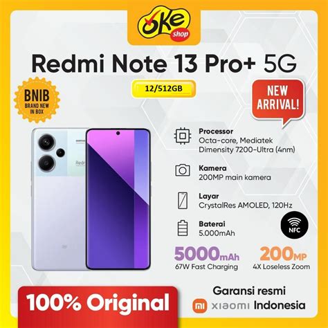 Jual Xiaomi Redmi Note 13 Pro 5G 12 512GB Garansi Resmi Xiaomi Shopee Indonesia