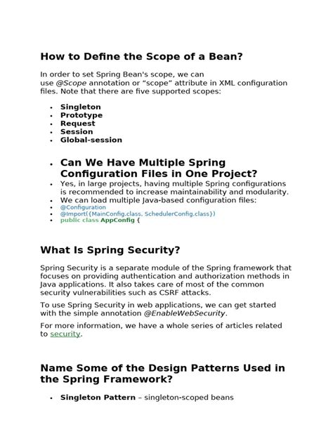How To Define The Scope Of A Bean Pdf
