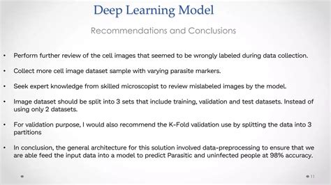Malaria Detection Deep Learning Models Pptx