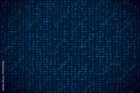Abstract Digital Background Machine Code Hexadecimal Code Random Digits And Letters Colored