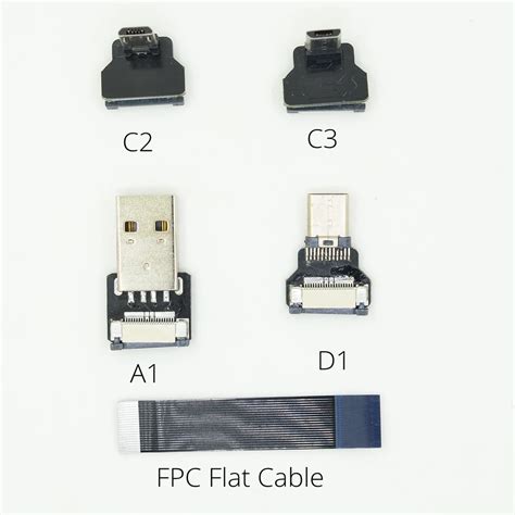 Ffc Usb Type C Cable Fpv Accessories Flat Slim Thin Ribbon Fpc Cable Micro Usb Degree To