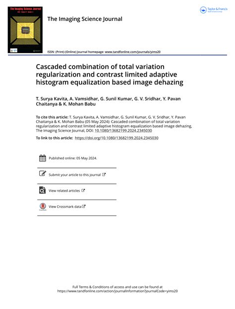Pdf Cascaded Combination Of Total Variation Regularization And Contrast Limited Adaptive