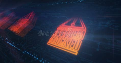 System Hacked Symbols Loop Cyber Loop Concept Stock Footage Video Of Security Computer 326519576