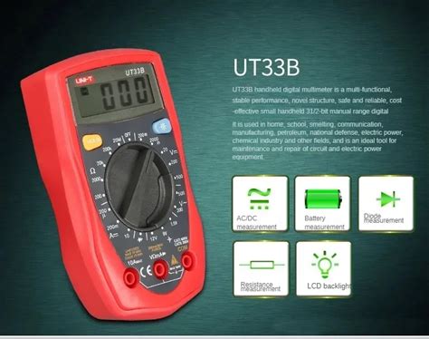 Uni T Ut33d Digital Multimeter High Precision Universal Meter Double Fuse Multimetro