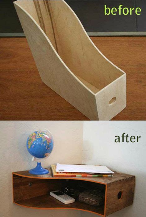 Угловая полка из подставки для журналов. | Diy home decor, Home ...