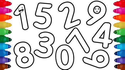 아이들을 위한 숫자 그리기 색칠하기 영어숫자세기 숫자를 가위로 오려 순서대로 놓기 숫자순서 Youtube