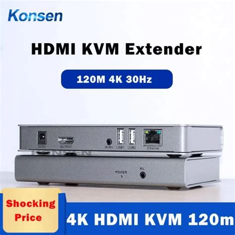4k 120m Hdmi Kvm Extender Over Rj45 Ethernet Cat5 6 Hdmi Usb Kvm 120m Hdmi To Rj45 Extender With