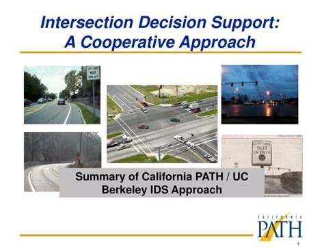 Ppt Intersection Decision Support A Cooperative Approach Powerpoint