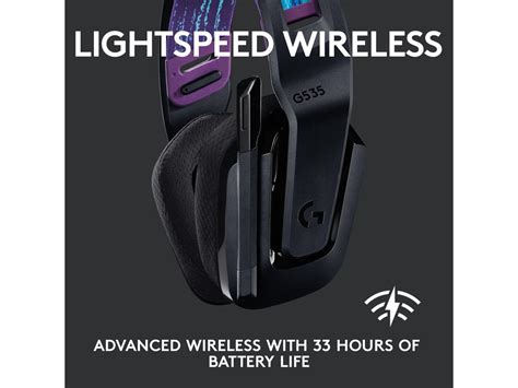 Logitech G535 Lightspeed Wireless Gaming Headset Lightweight On Ear
