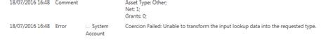 nintex coercion failed unable to transform the input lookup into the