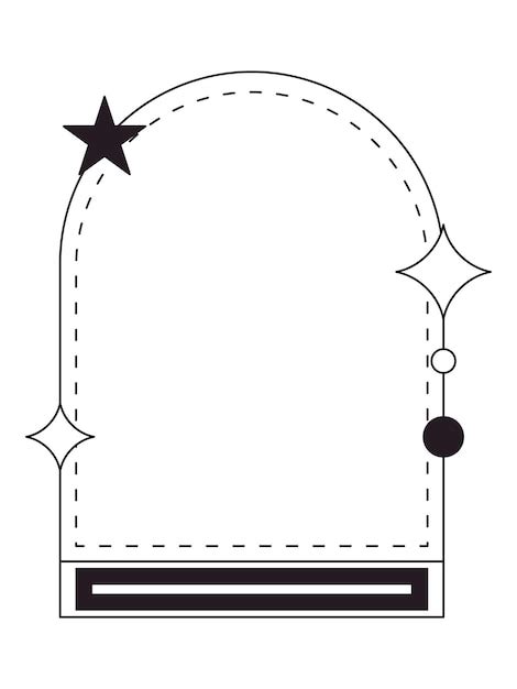 Premium Vector Monoline Yk Frame S Style Aesthetic Modern Elements Arch