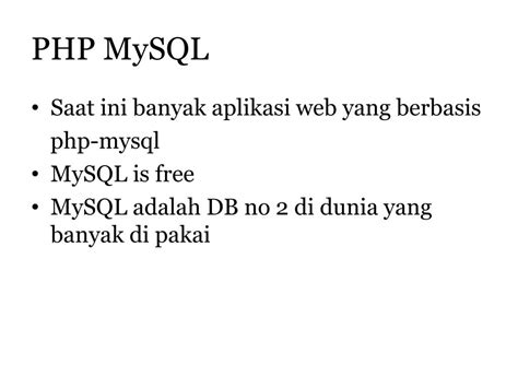 Ppt Php Dan Mysql Powerpoint Presentation Free Download Id3715588