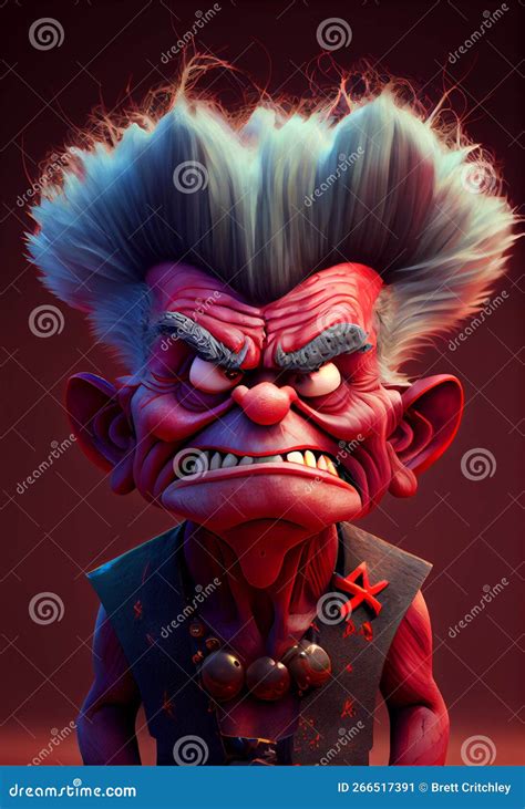 Funny Cartoon Old Man Character Stock Illustration Illustration Of