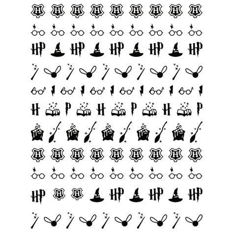 Movies Hp Symbols Nail Stickers Uk Nail Stickers Shopkeeki Stikers Para Uñas Plantillas