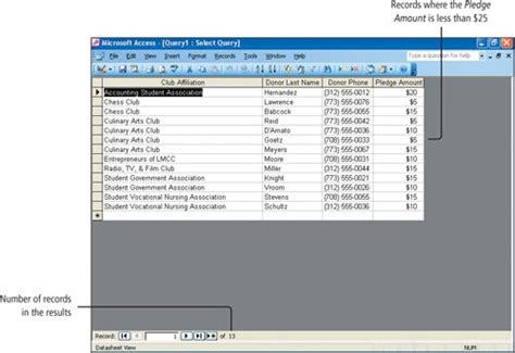 Objective 8 Specify Numeric Criteria In A Query Chapter Two Sort