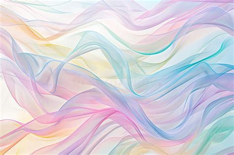 Wavy Lines In Pastel Colors Creating A Soothing Abstract Health Background Stock Illustration