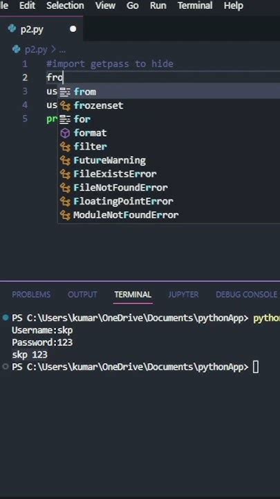How To Hide User Input In Python Python Programming Coding Youtube