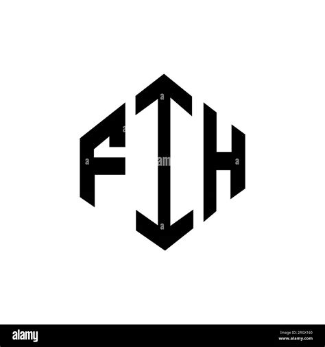 Fih Letter Logo Design With Polygon Shape Fih Polygon And Cube Shape