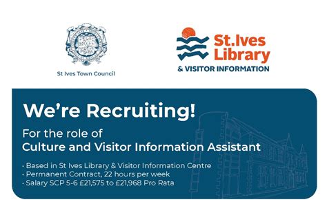 Were Recruiting Culture And Visitor Information Assistant St Ives Town Council Cornwall