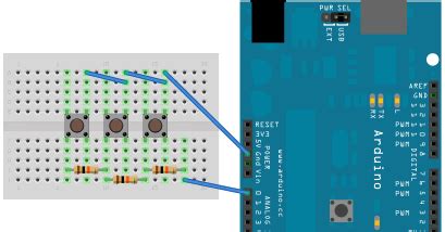 Rêxpirando Controlling multiple buttons with only one Arduino s analog