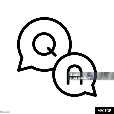 Q 및 A 흰색 배경에 격리 된 선 스타일 디자인의 질문 및 답변 벡터 아이콘입니다 편집 가능한 스트로크 질문하기에 대한 스톡 벡터 아트 및 기타 이미지 Istock