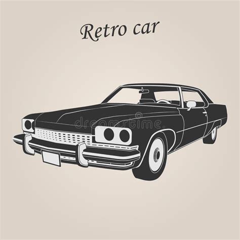 Vintage Car Retro Car Classic Car Vector Stock Illustration