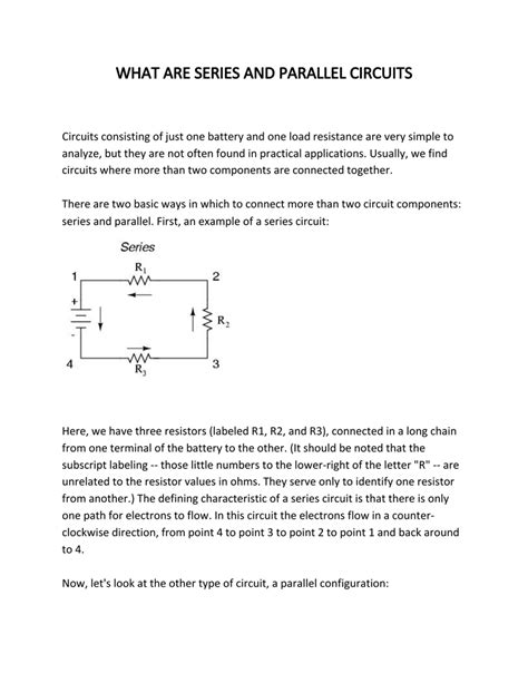 Practical Examples Of Series And Parallel Circuits Circuit Diagram