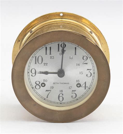 Lot Seth Thomas Corsair Model 1004 000 Ships Bell Clock America Mid