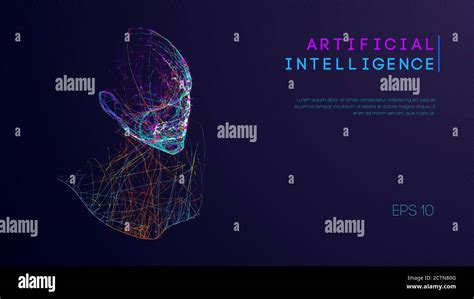 Ai Digital Brain Artificial Intelligence Concept Human Head In Robot Digital Computer