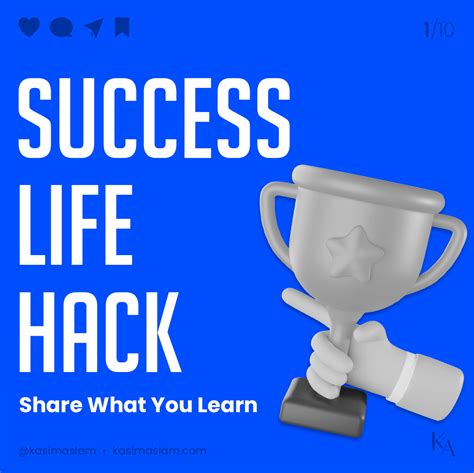 Success Life Hack Share What You Learn By Kasim Aslam Apr 2024 Medium