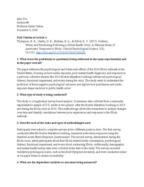 Rpu Alternate Assignment Jane Yoo Section Professor Sarah Carton