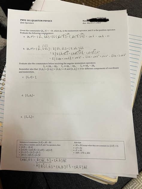 Solved Given the commutator p x ll iℏ where p x is the Chegg com