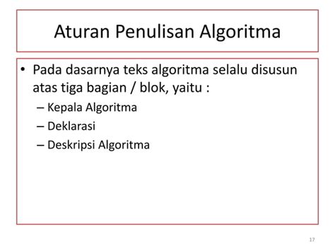Materi 2 Pengertian Dasar Algoritma Ppt