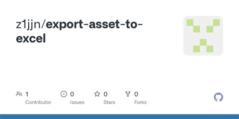 Github Z1jjnexport Asset To Excel