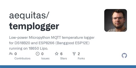 GitHub Aequitas Templogger Low Power Micropython MQTT Temperature