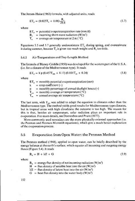 Pdf Evaporation From Open Water The Penman Method Dokumentips