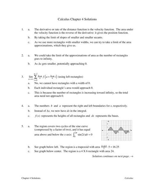 Calculus Chapter 4 Solutions