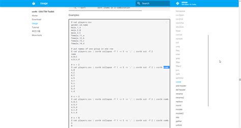 make documentation body wider · issue 128 · shenwei356 csvtk · github