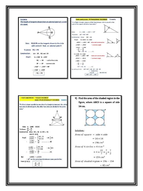 Maths Theorem Pdf