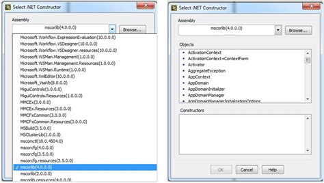 Net Constructor Node Dialog Select Constructor Throug A Filter Input Field With Dot