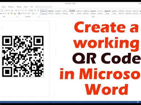 Create Qr Code Name Card Create A Working Qr Code In Microsoft Word Williamson Ga Us