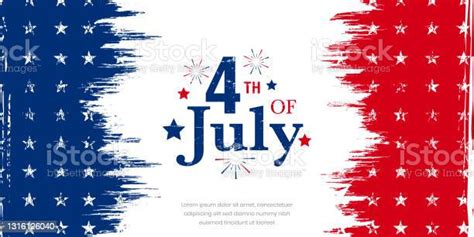7월 4일 레드와 블루 그런지에 불꽃과 별디자인이 있는 미국 독립기념일 기념 디자인 판매 배너 할인 배너 광고 배너 등을 판매하는 스타가 있는 빈티지 아메리칸 배경 4에